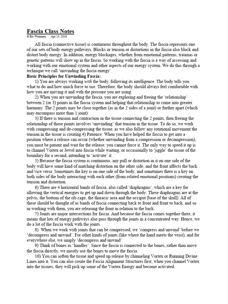 Fascia Notes 7 | PDF