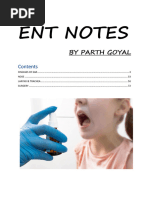 ENT Notes For Med Students | PDF | Ear | Hearing Loss