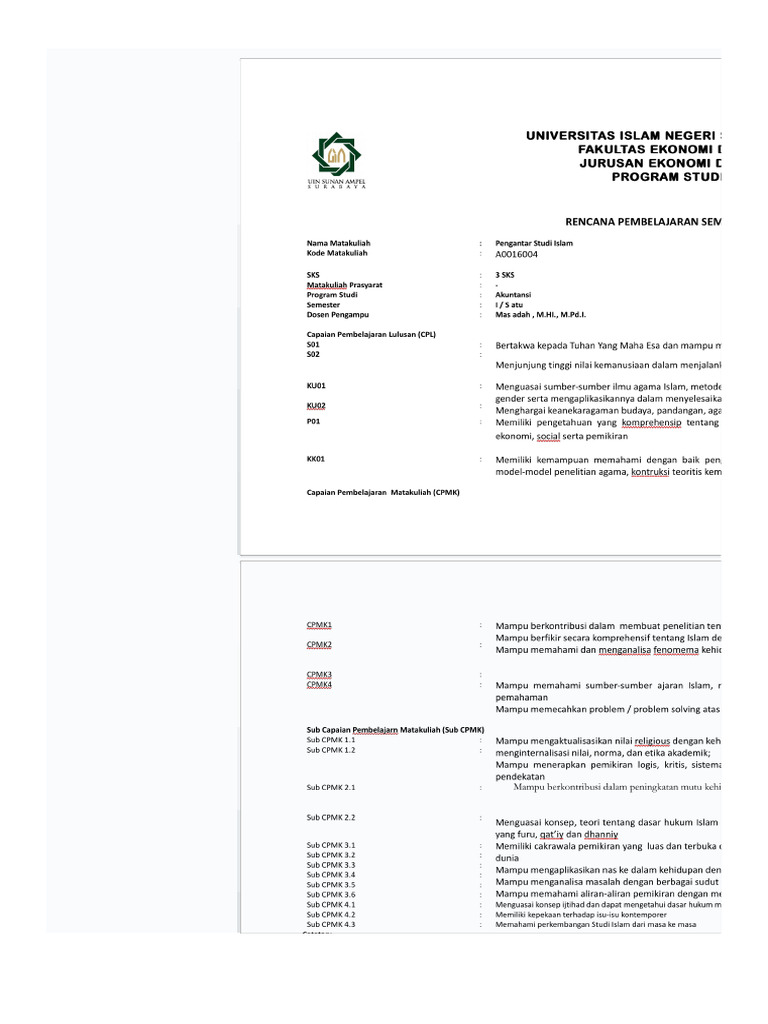 RPS PSI Akuntansi - Docx - Google Dokumen | PDF