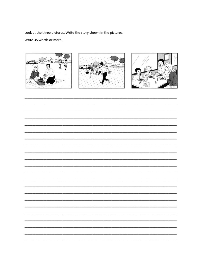 A2 Writing Story Ruined Picnic | PDF