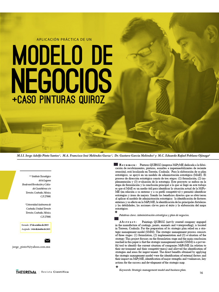 Modelo de Negocios | PDF | Análisis FODA | Business