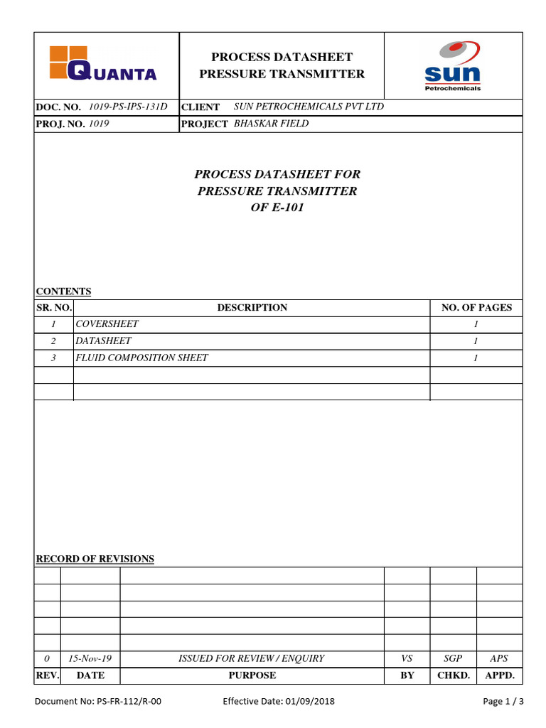 1019 PS IPS 131D - PT (E 101) - Rev.0 | PDF | Phases Of Matter ...