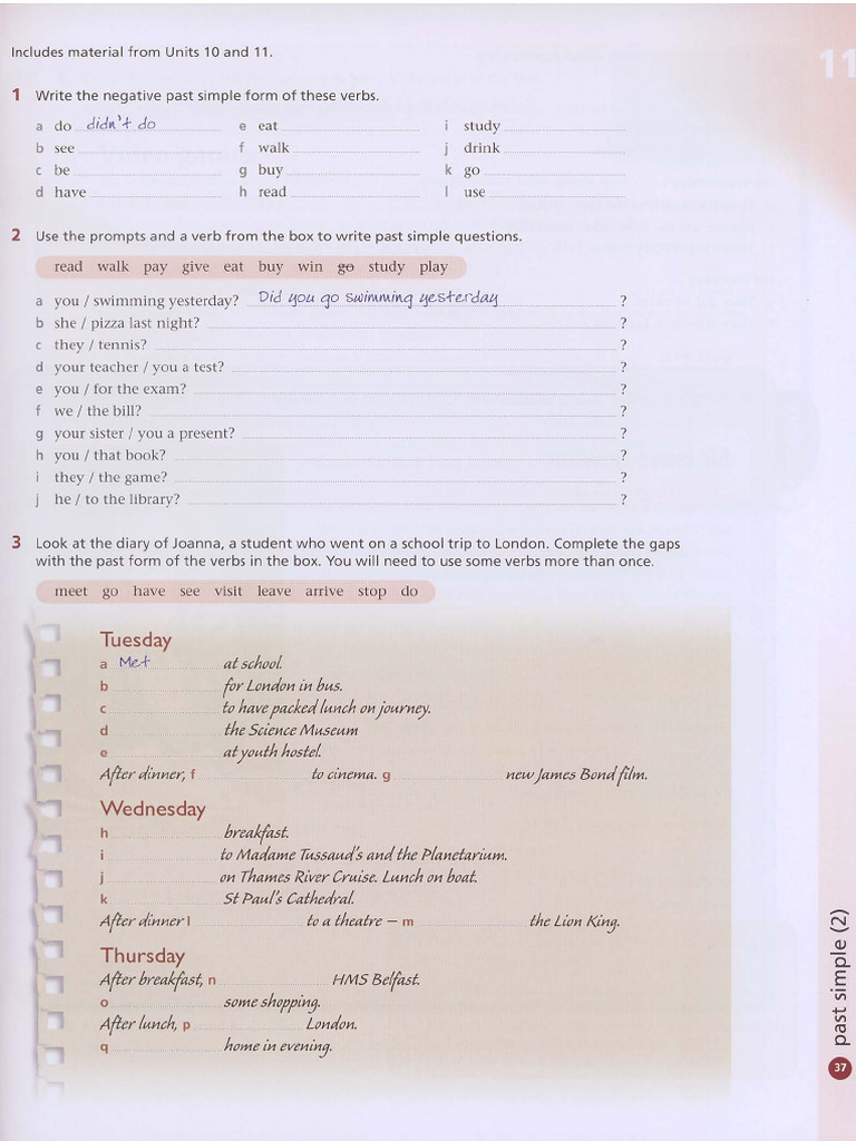 Past Simple Practice | PDF