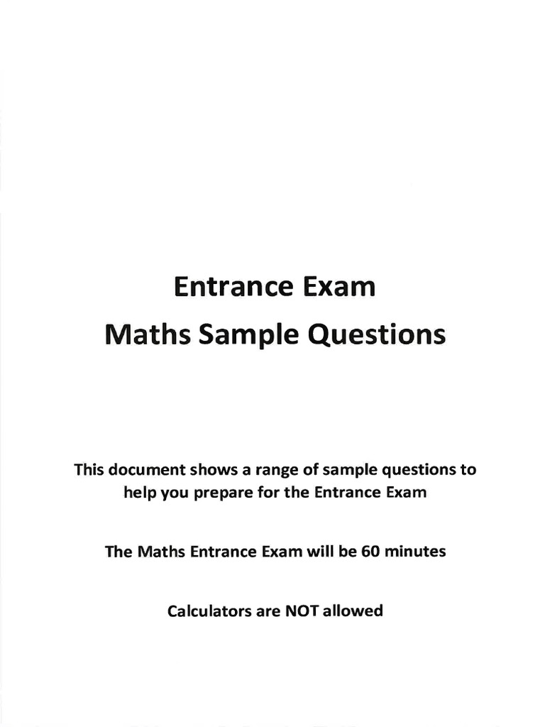 Maths-Sample-Questions | PDF