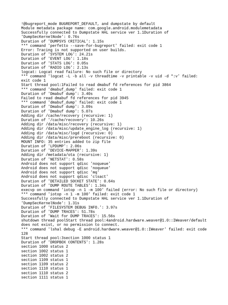 Dumpstate | PDF | Zip (File Format) | Software