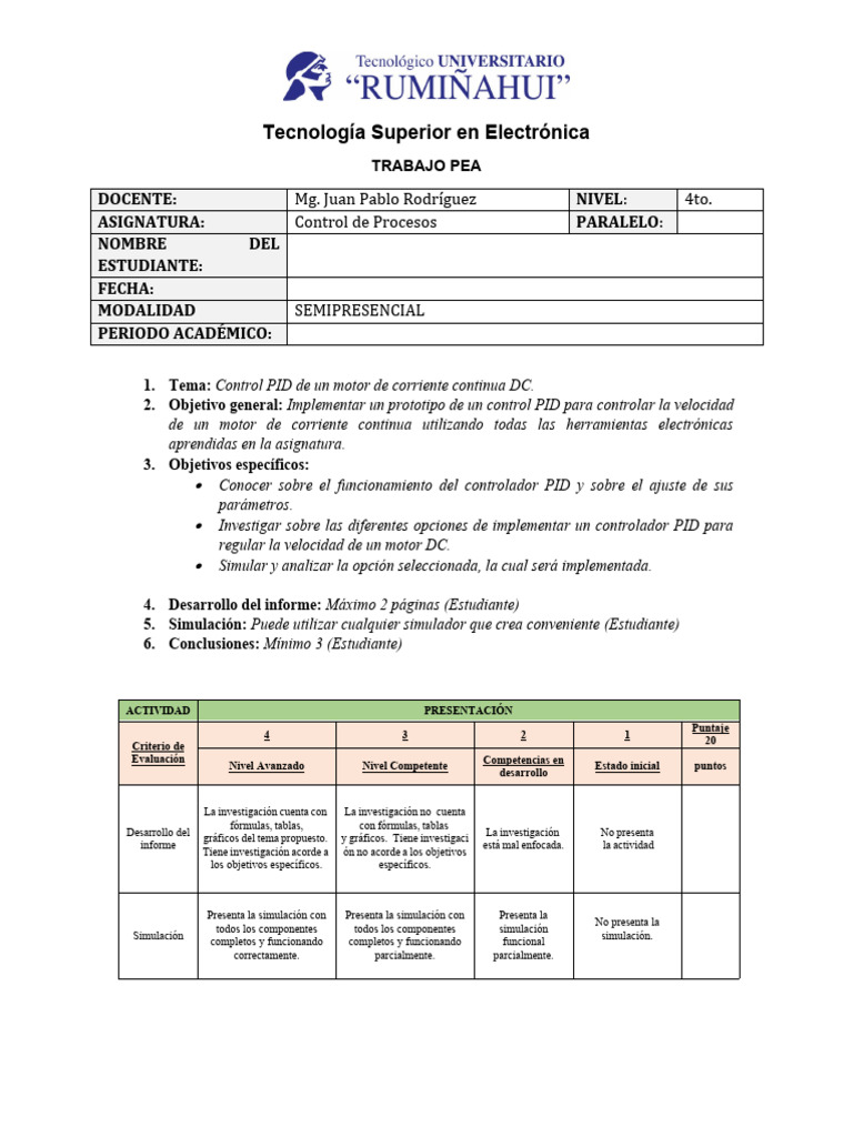 Formato Pea Procesos | PDF | Informática
