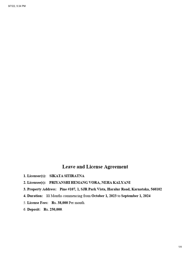 SJR Lease Agreement - V4 Final | PDF | License | Landlord