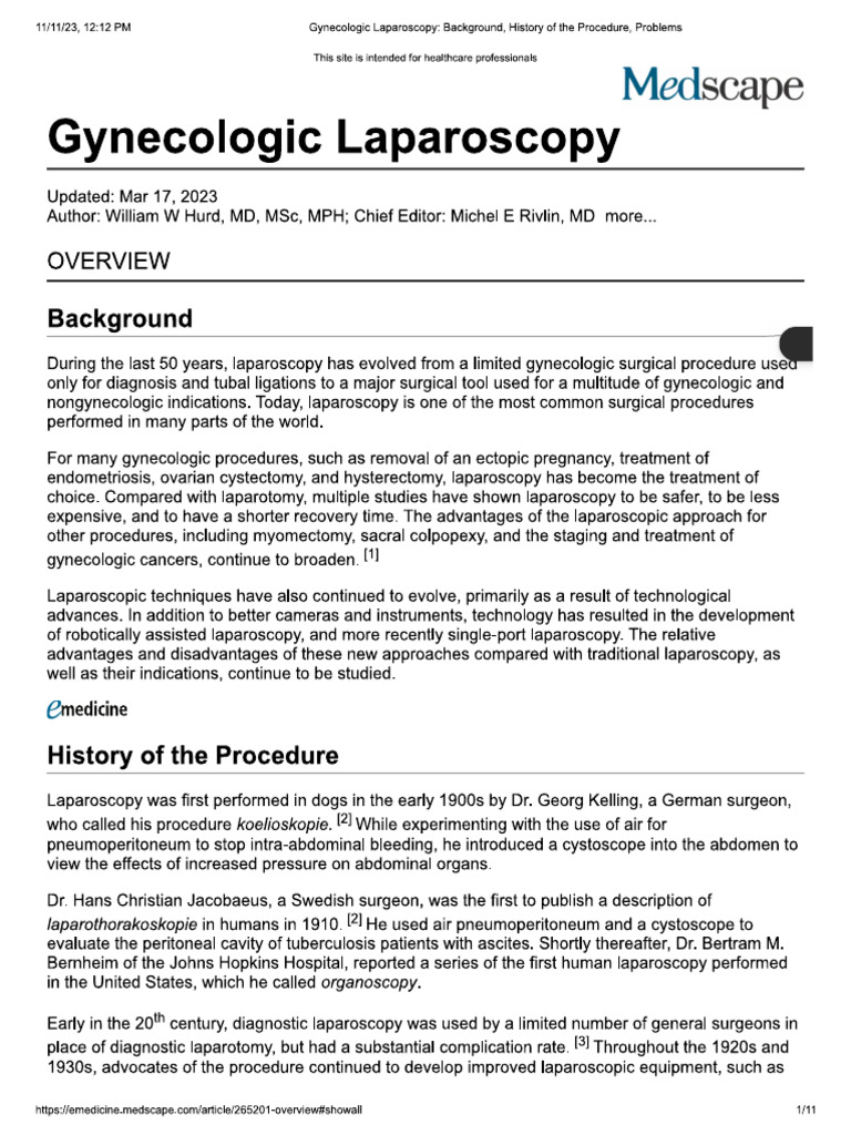 Gynecologic Laparos | PDF