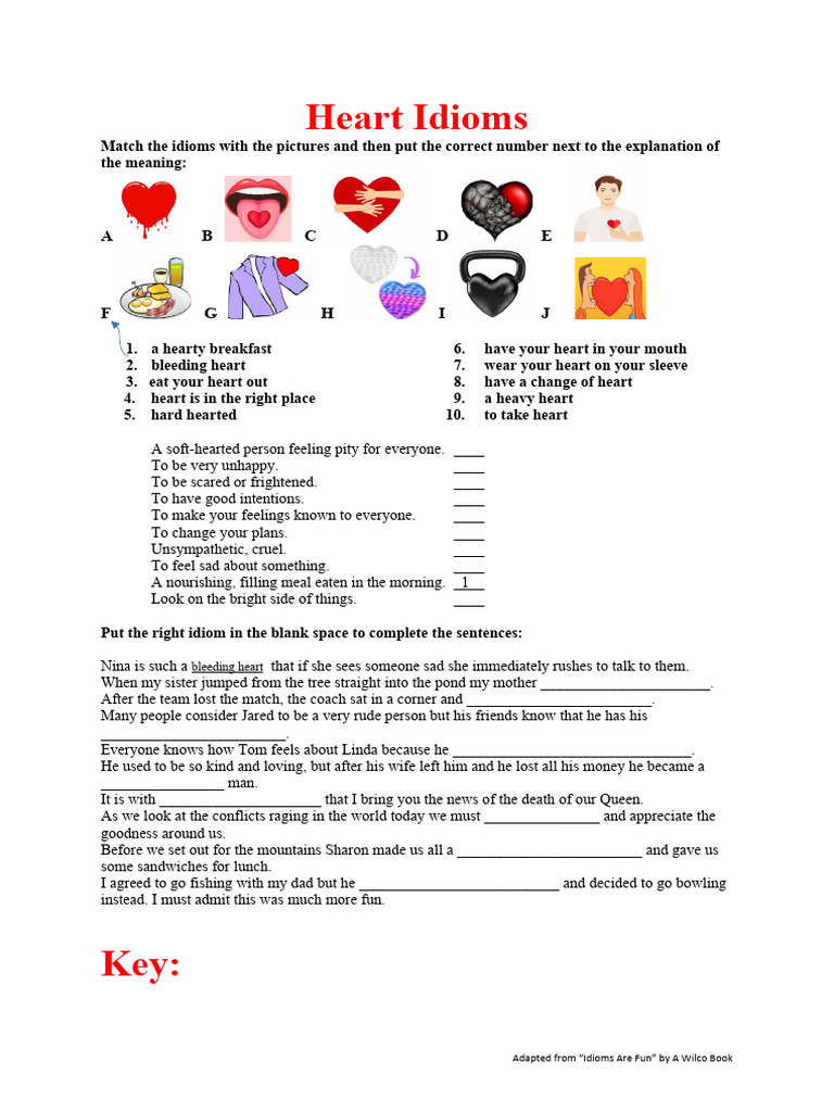 Heart Idioms | PDF | Cuisine