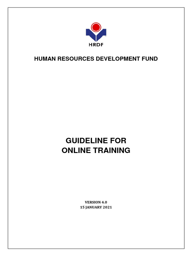 Online Training Guideline 2021 4 | PDF