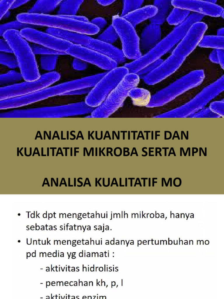 Analisis Kuantitatif Mikroba dan MPN | PDF