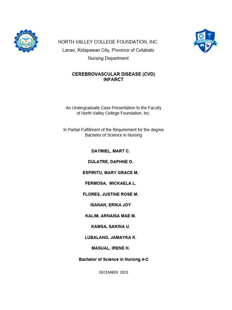 CVD Case Study | PDF | Stroke | Ischemia