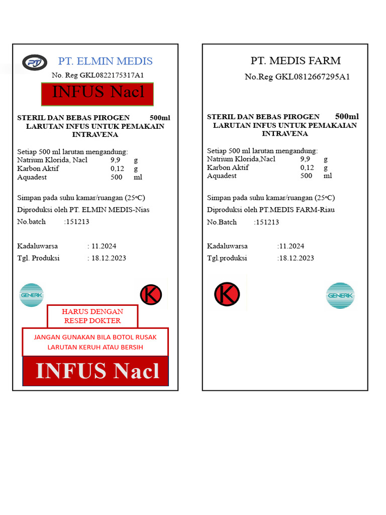 Makalah Titrasi Asam Basa Infus NaCl | PDF