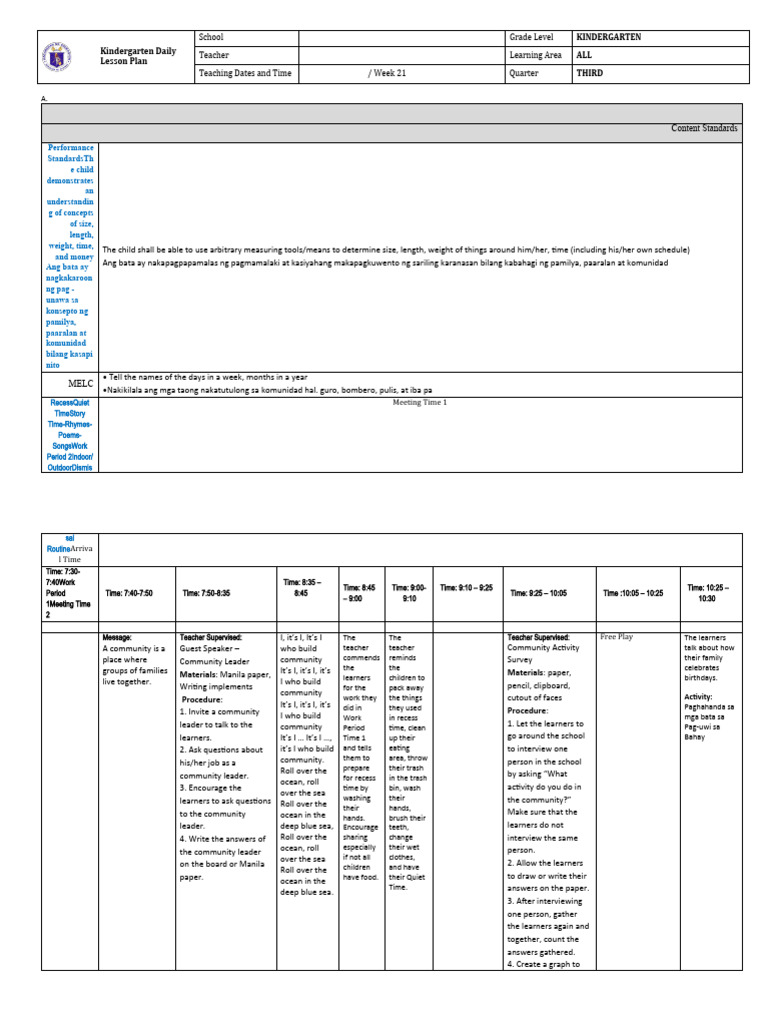 Kinder New DLL Week21 Day4 | Download Free PDF | Behavior Modification | Learning