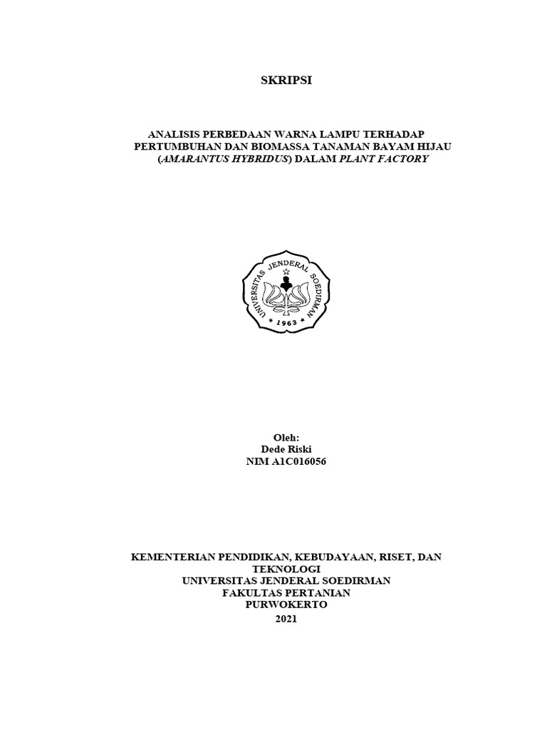 Skirpsi - Dede Riski - Final-Dikonversi | PDF | Griya & Taman