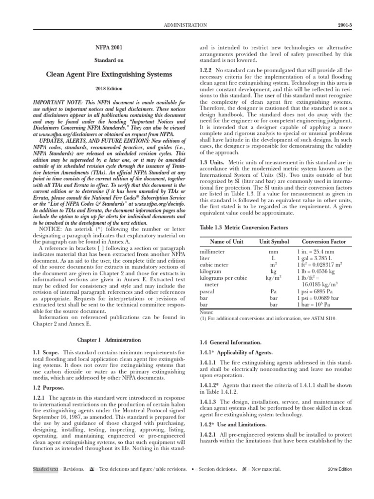 Nfpa 2001 - 2018 8 | PDF | International System Of Units | Litre