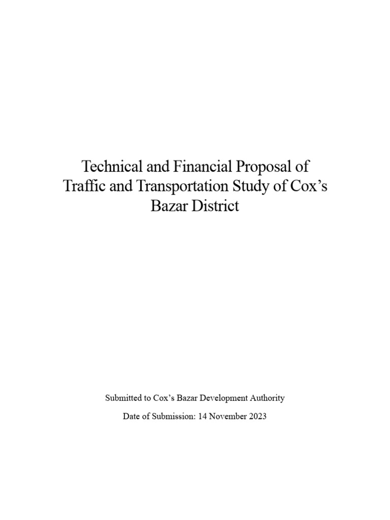 Traffic&Transportation_Study_Proposal (1) | PDF | Geographic ...