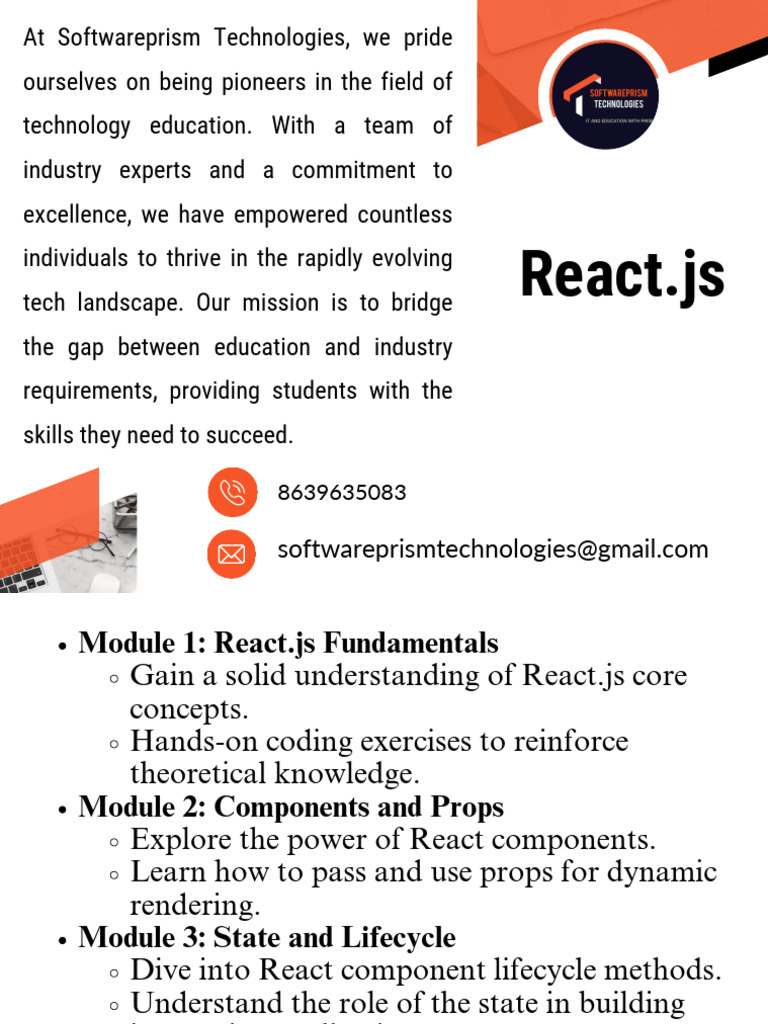 React - JS Brochure | PDF | Computing | Information Technology
