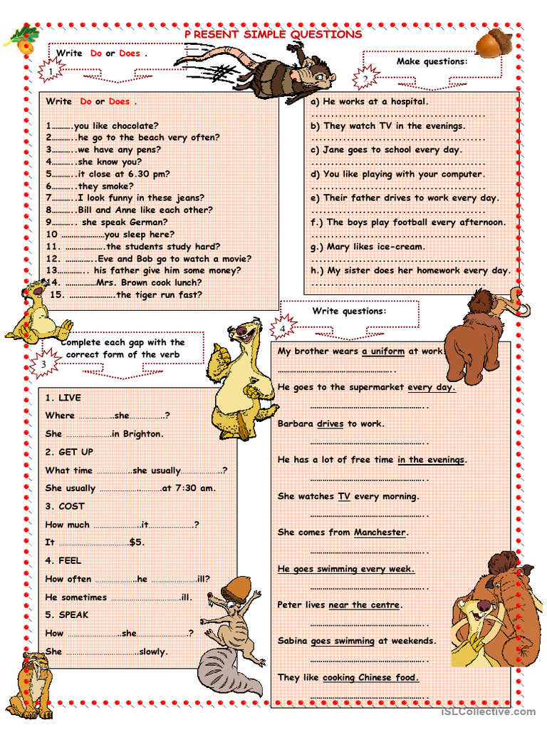 Present Simple Questions | PDF