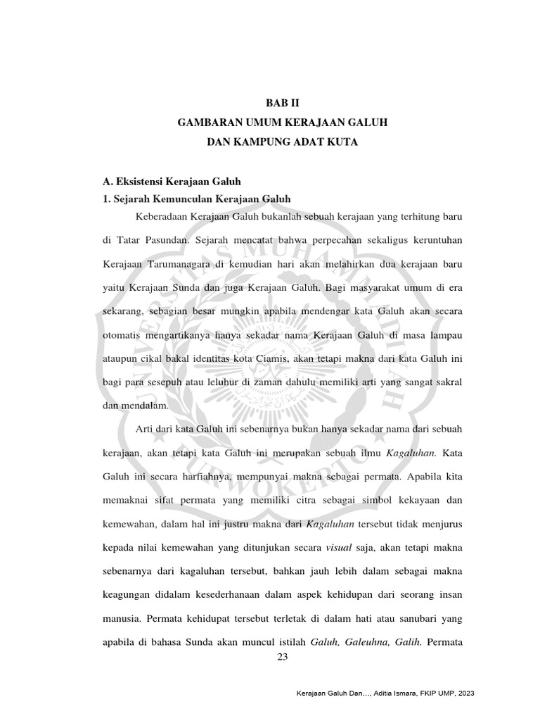 Sejarah Kerajaan Galuh dan Raja-raja Awalnya | PDF
