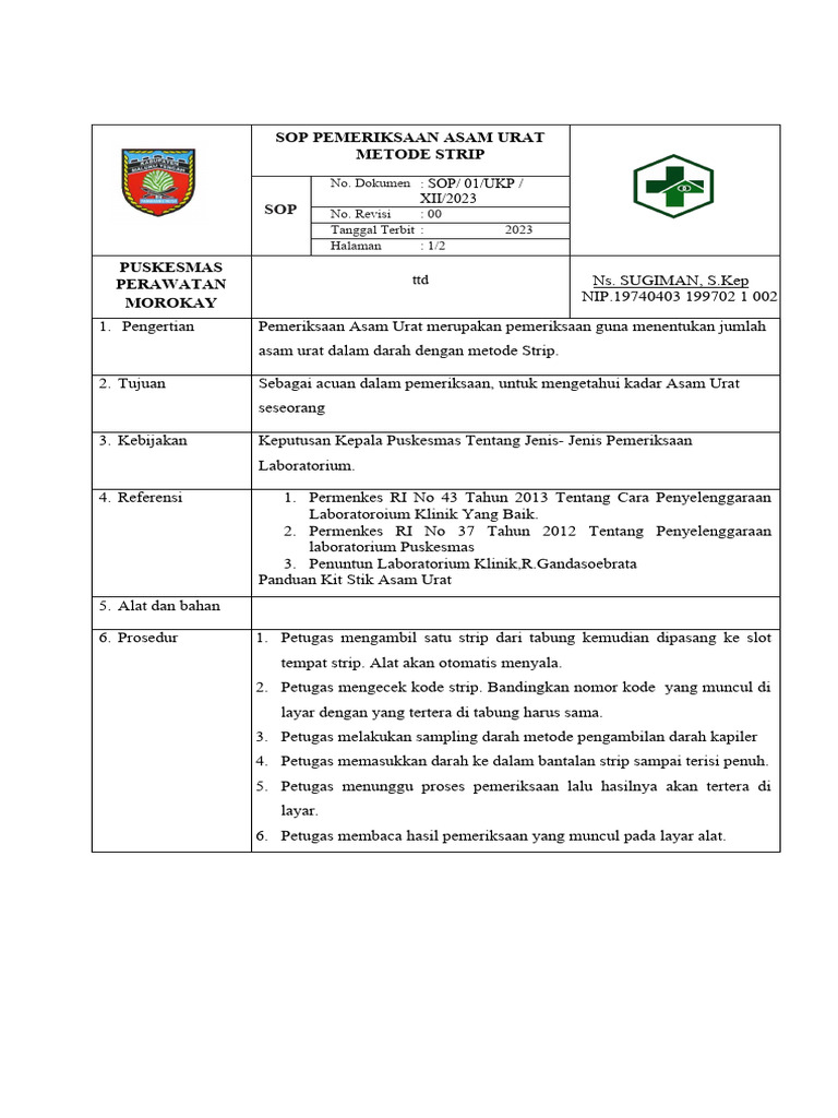 Format Sop | PDF
