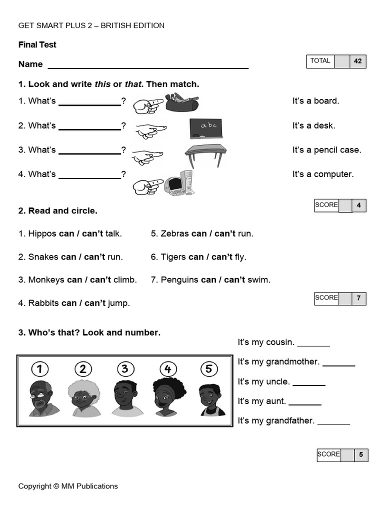 Final Test Get Smart 2 | PDF