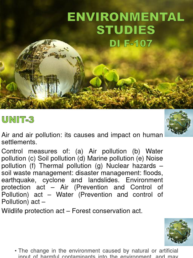 UNIT-3_PART-I_EVS | PDF | Volatile Organic Compound | Air Pollution