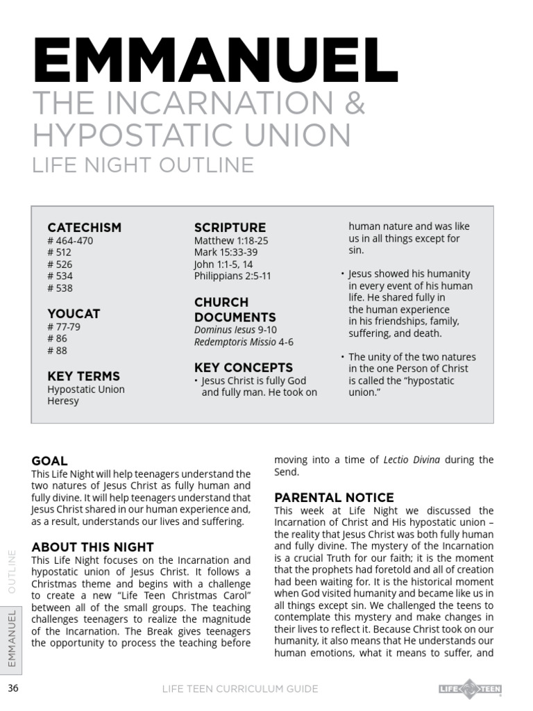 Hypostatic Union | PDF | Jesus | Incarnation (Christianity)