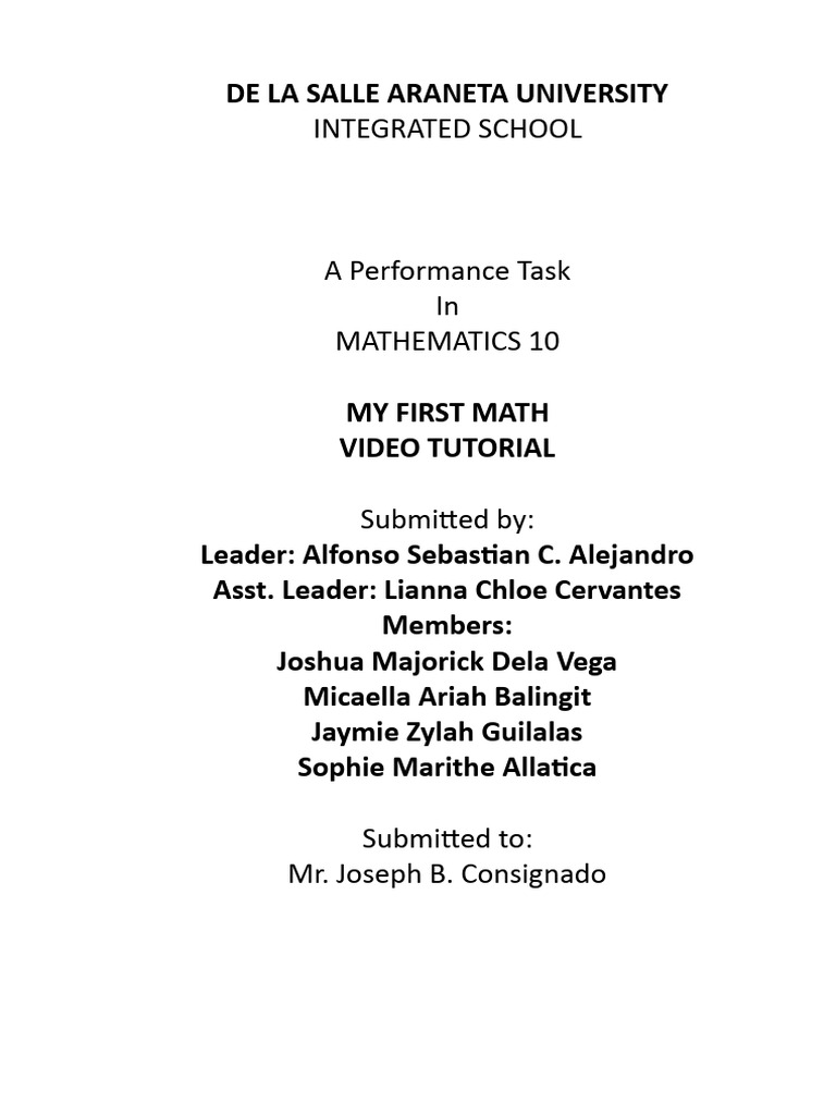 PETA_MATH_MY MATH VIDEO TUTORIAL | PDF