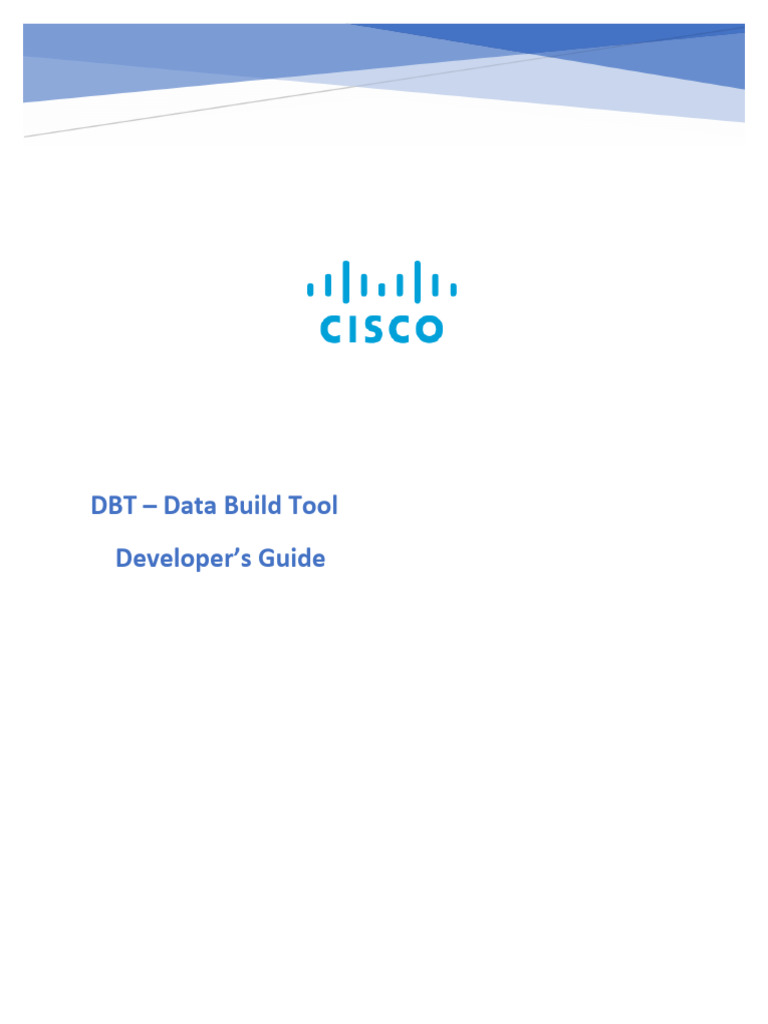 DBT Developer Guide | PDF | Table (Database) | Databases DBT Developer Guide | PDF | Table (Database) | Databases