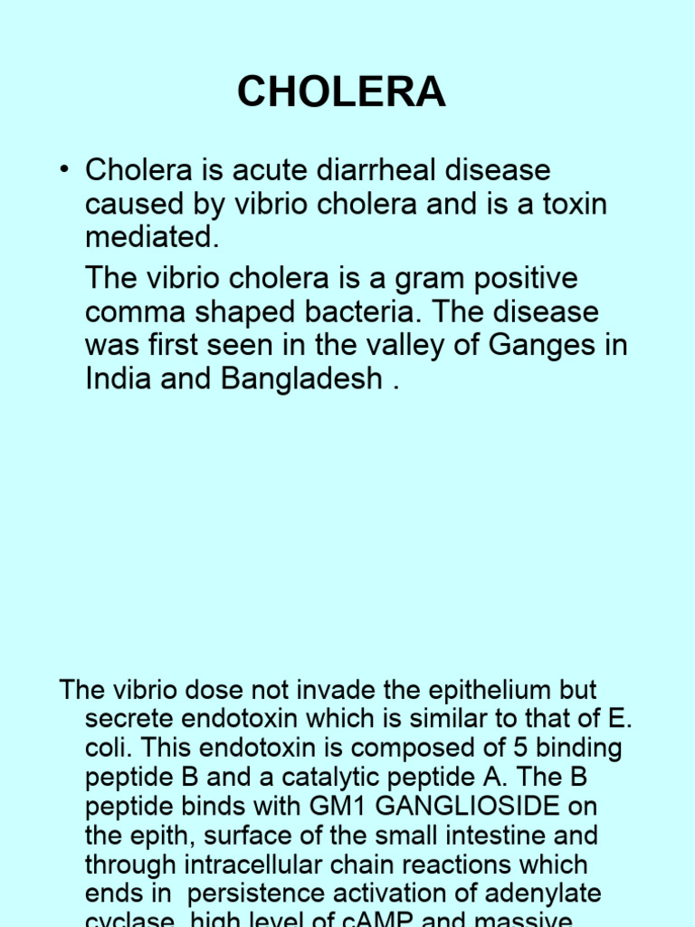 Cholera | PDF