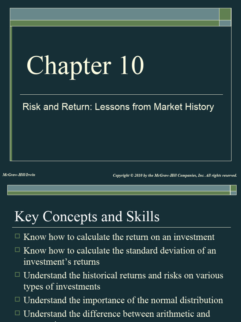 Risk and Return | PDF | Dividend | Standard Deviation