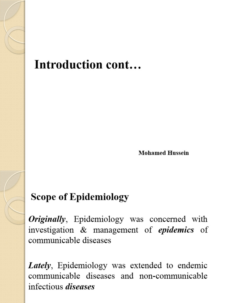 Epi Lecture 1 Part II | PDF | Epidemiology | Hypothesis