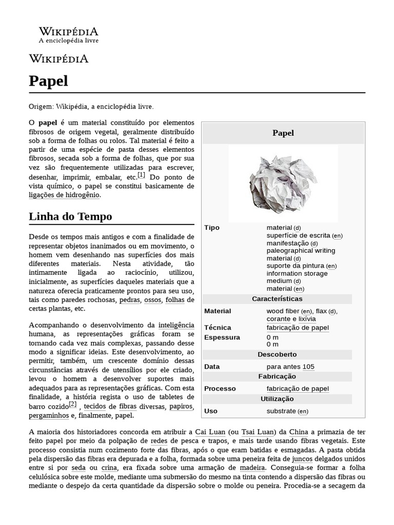 Papel | PDF | Papel | Materiais