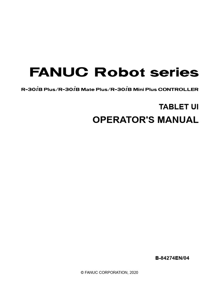 Tablet TP Operator Manual B-84274EN 04 | PDF | Tablet Computer ...