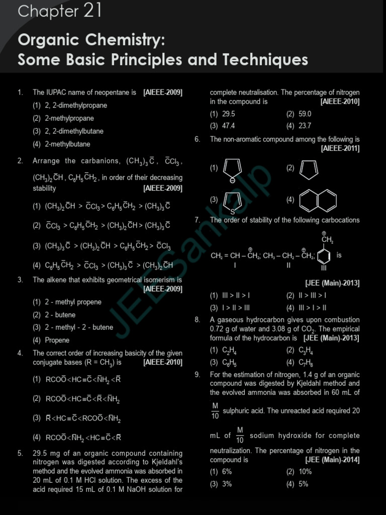 General Organic Chemistry | PDF | Methyl Group | Distillation