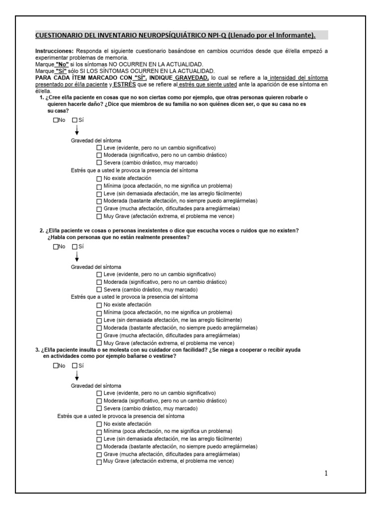 Npi Q | Descargar gratis PDF | Estrés (biología) | Enfermedades y ...