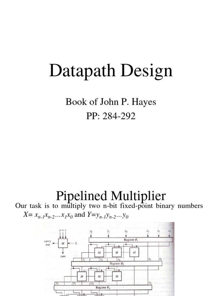 Datapath Design 11 Pdf Arithmetic Theory Of Computation