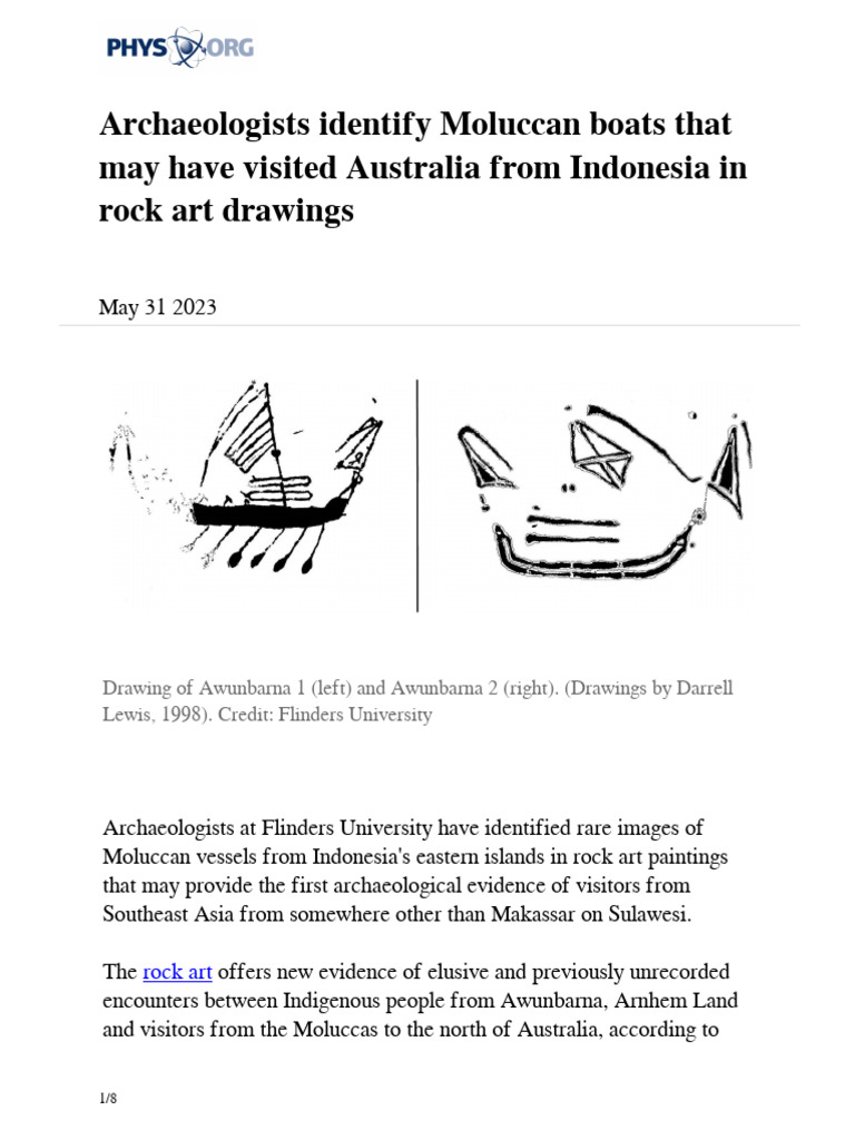 2023 05 Archaeologists Moluccan Boats Australia Indonesia | PDF ...