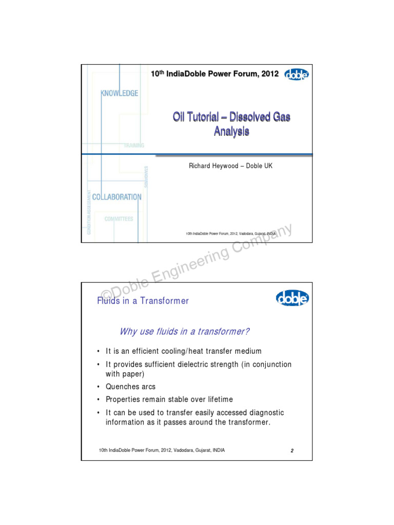 Dissolved Gases in Transformer Oils | PDF | Gas Chromatography | Phases ...