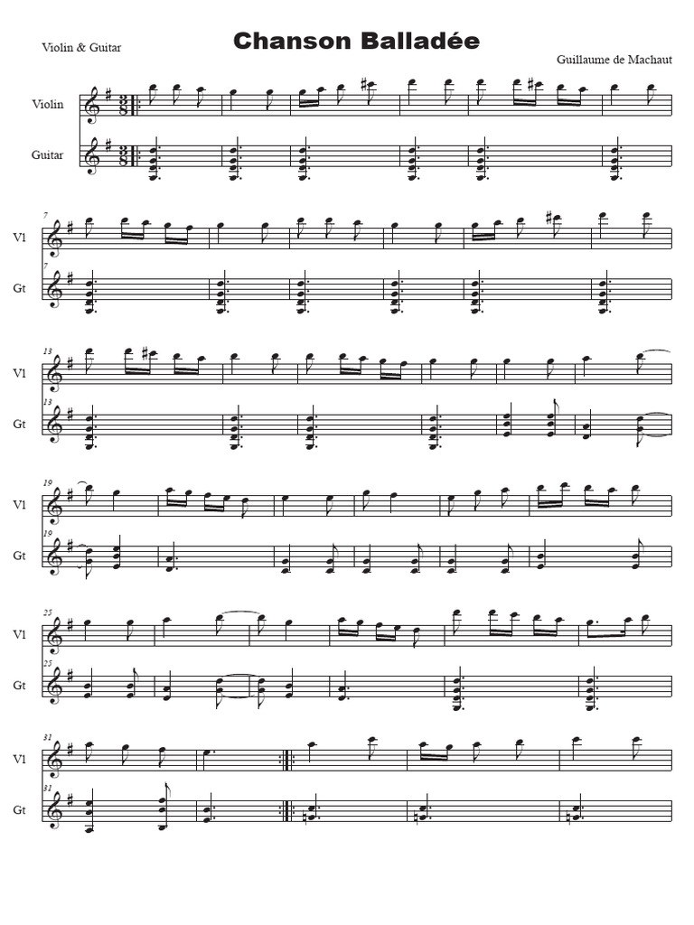 Chanson Balladée | PDF