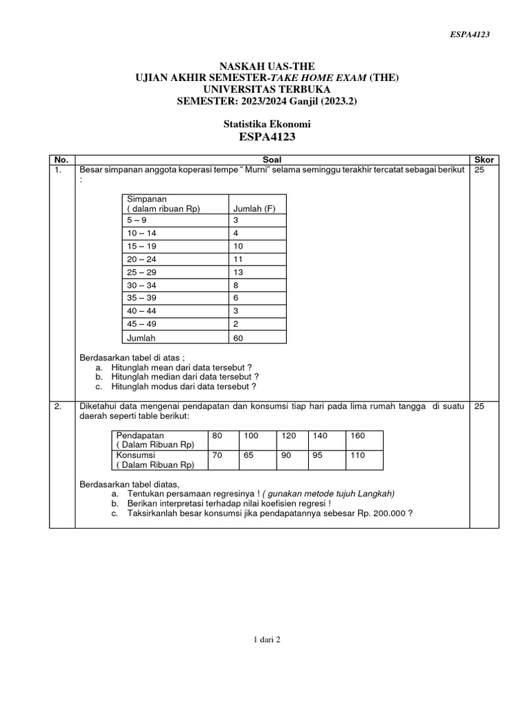 Naskah ESPA4123 The 1 | PDF