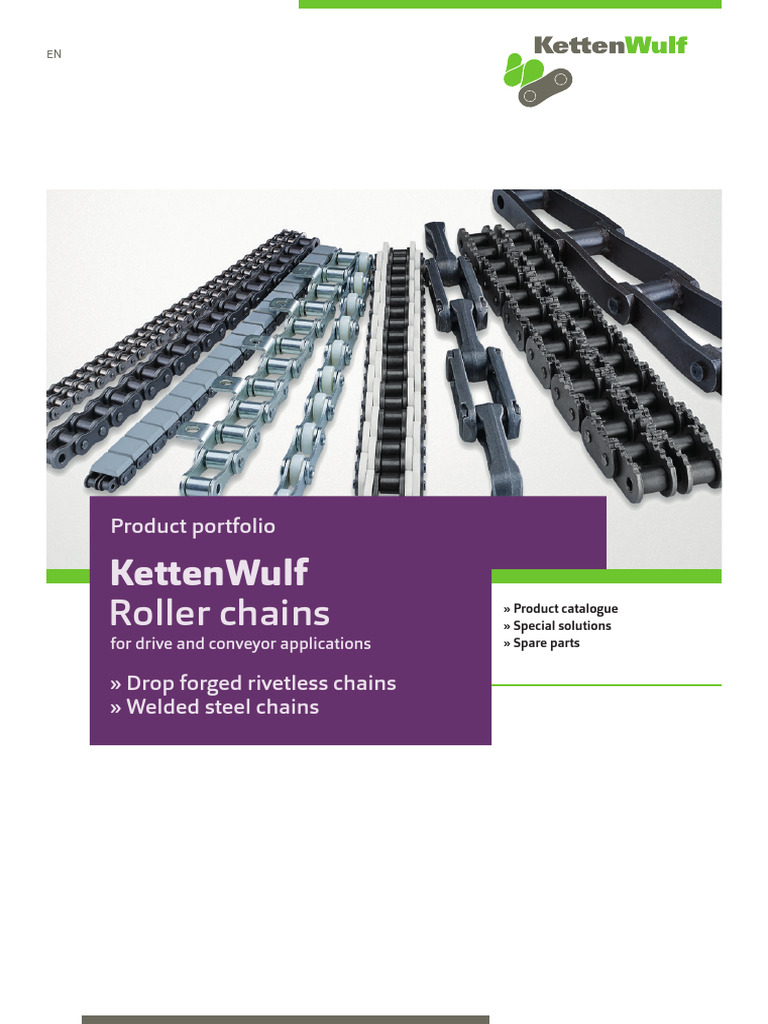 KettenWulf Roller Chains Catalog | PDF | Fatigue (Material) | Materials ...