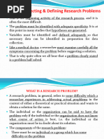 IDENTIFICATION AND SELECTION AND FORMuLATION OF RESEARCH PROBLEM | PDF ...
