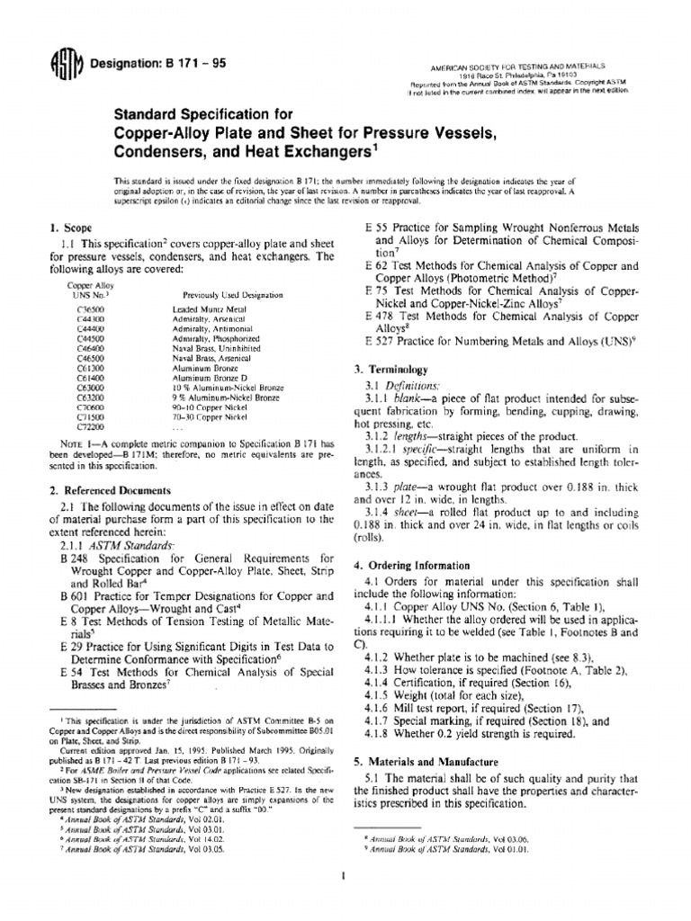 0125-Astm B171 | PDF