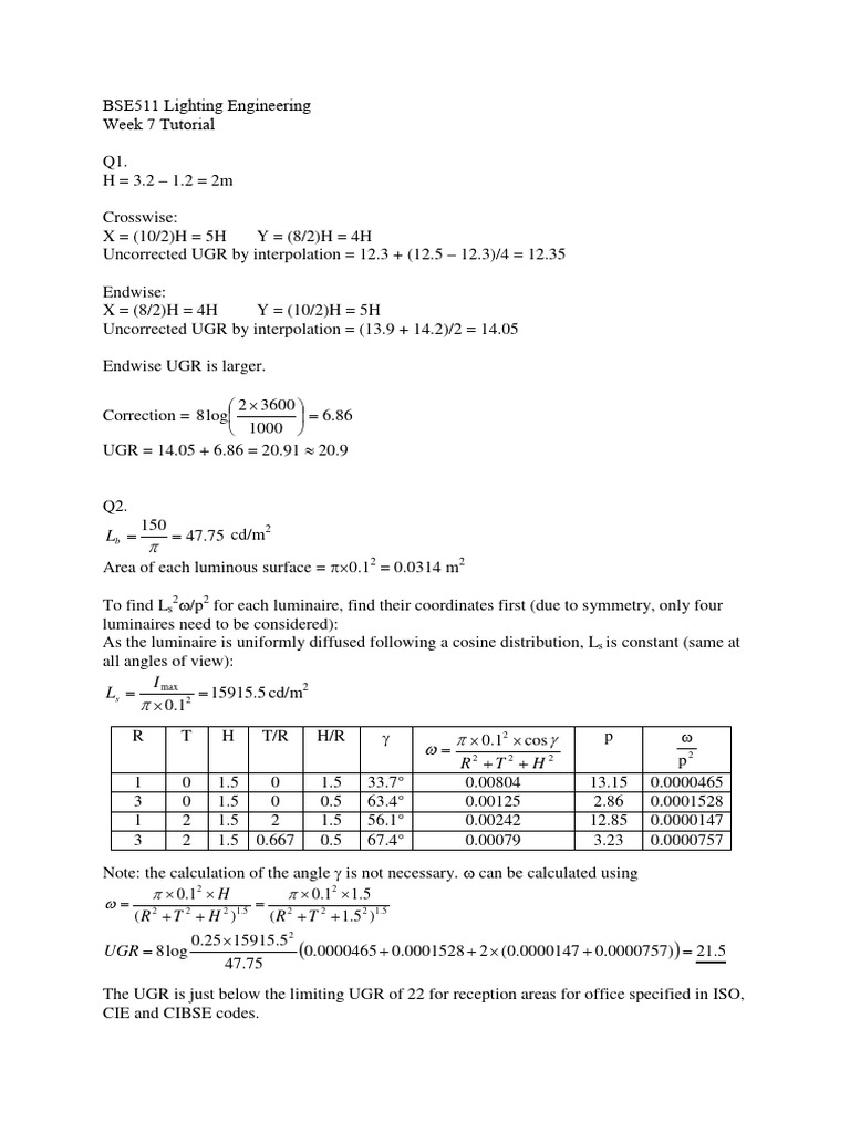 BSE511 Lecture7 (TutorialSolution) | PDF | Geometry