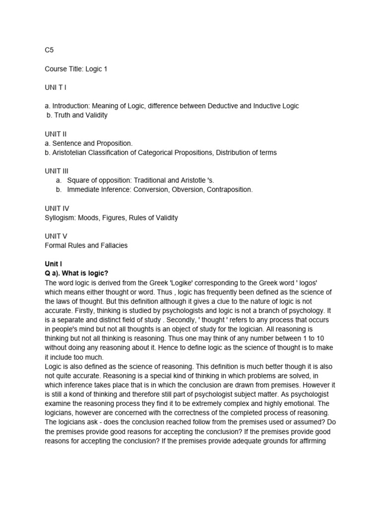 Logic C 5 | PDF | Logic | Argument Logic C 5 | PDF | Logic | Argument