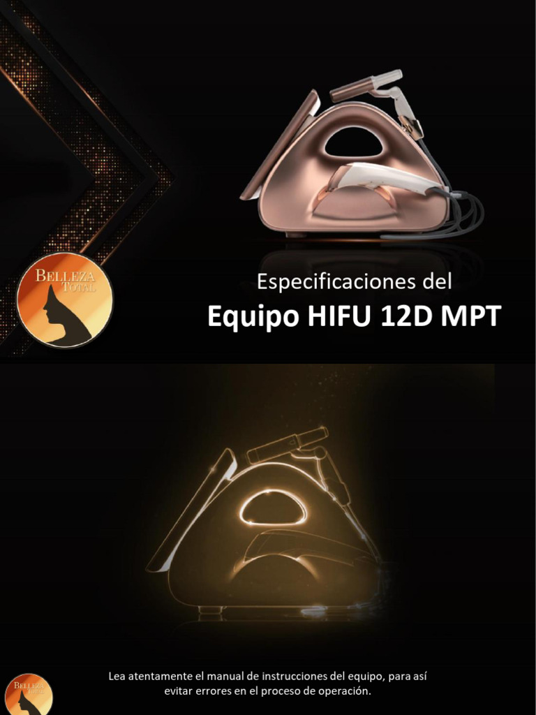 Especificaciones del HIFU 12D MPT | PDF | Piel | Fuente de alimentación