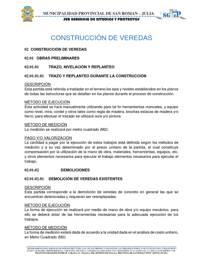 02 CONSTRUCCION DE VEDERAS - Compressed | PDF | Hormigón | Cemento