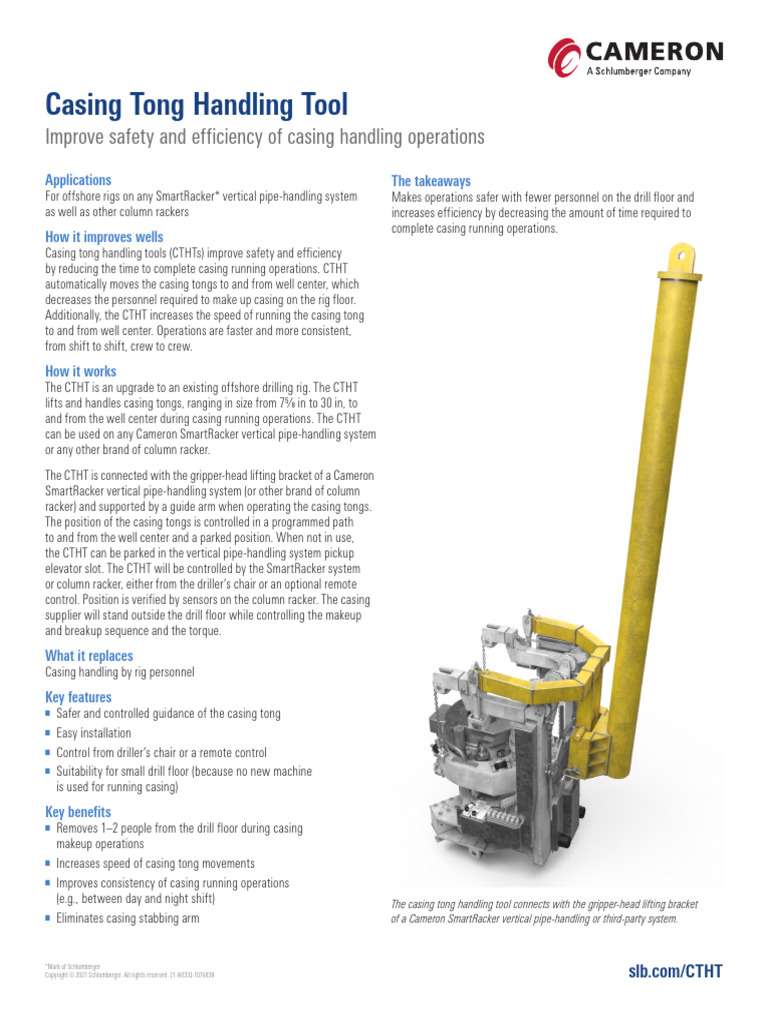 Casing Tong Ps | PDF | Drill | Drilling Rig